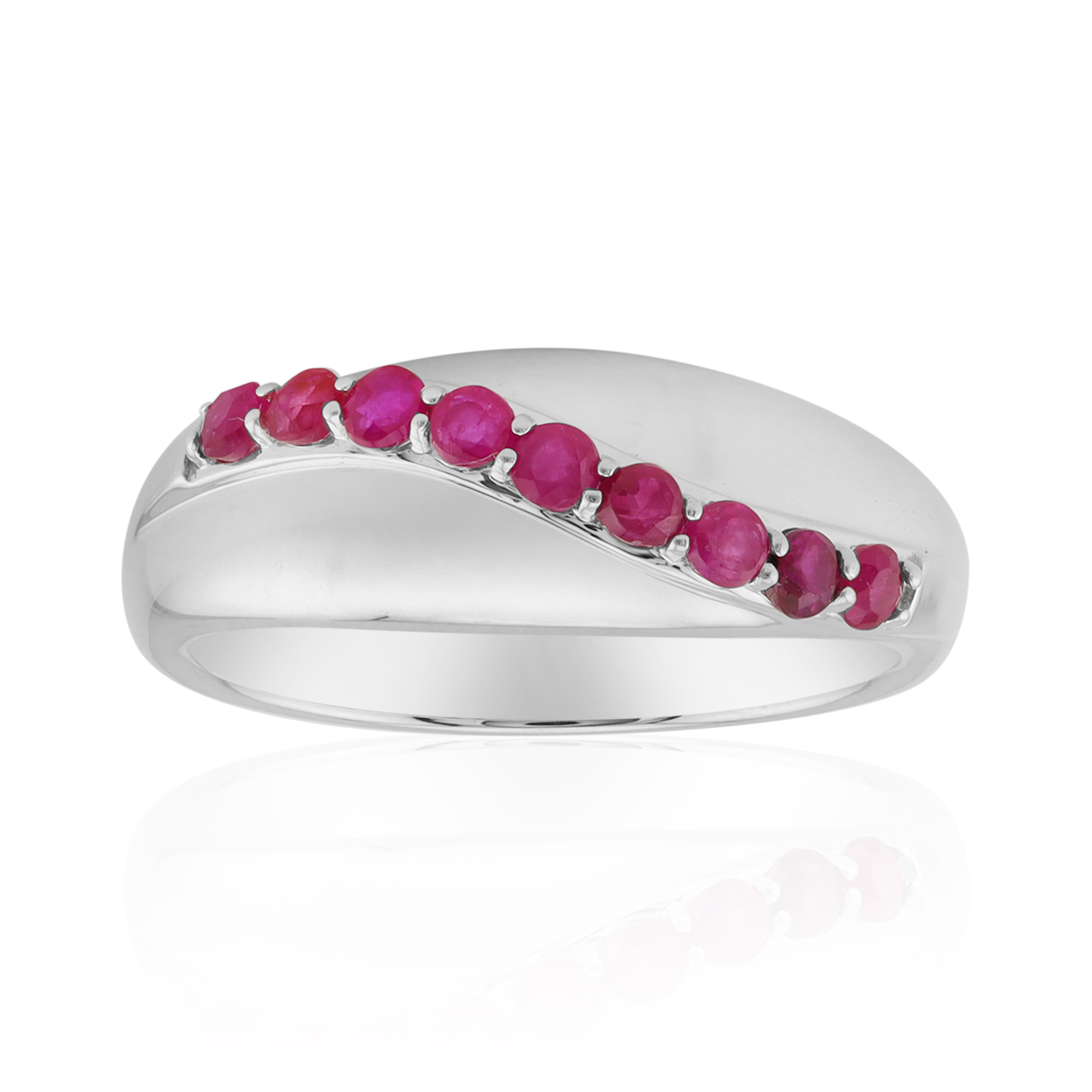 Ring van Sterling Zilver met Birmese Robijn