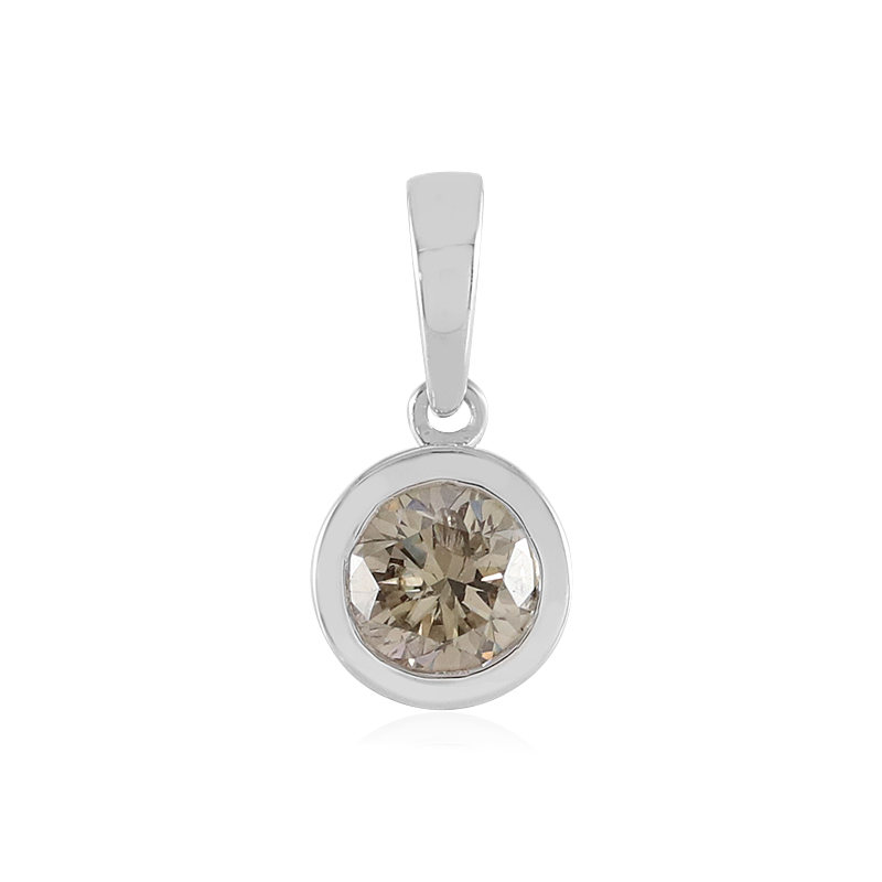 Champagner-Diamant 950 Platin-Anhänger, 0,45ct