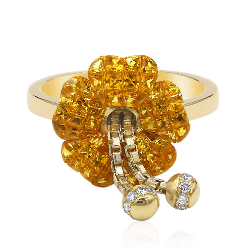 Gelber Ceylon-Saphir-Goldring (Estée Collection) -3505DM | Juwelo Schmuck