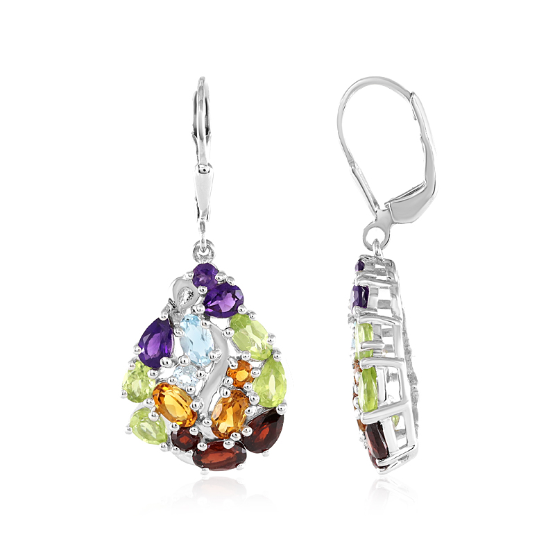 Edelstein-Silberohrringe-6090PF | Juwelo Schmuck