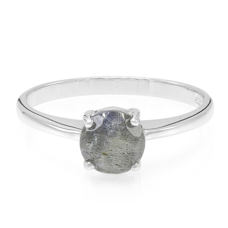 Spektrolite Sterling Silver Ring, Romanian 0.68 ct
