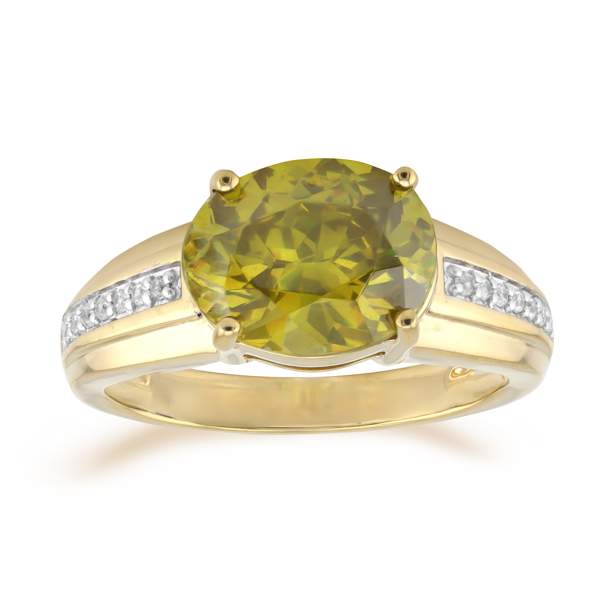Bulgaarse Sphaleriet Gouden Ring, 3.68 ct
