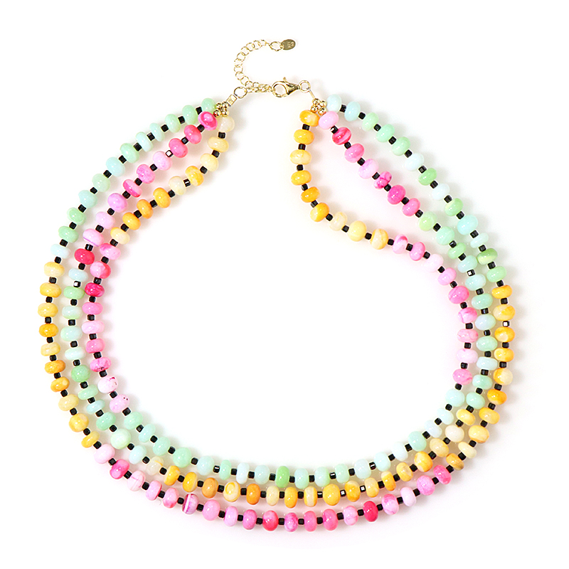 Multicolor Ethiopian Opal & Spinel Gold-Plated Necklace, 295.76ct