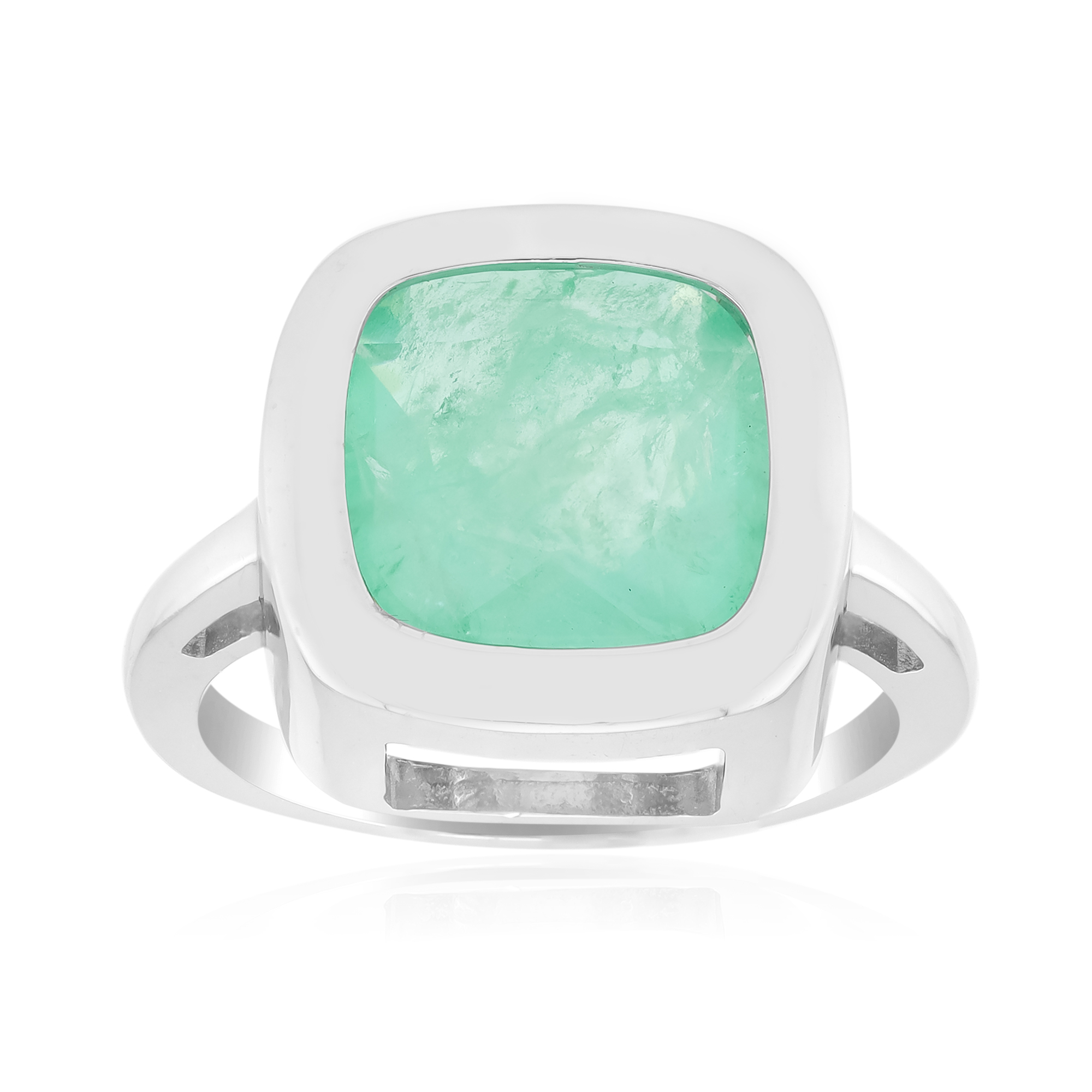 Pastel Groene Kwarts Sterling Zilveren Ring