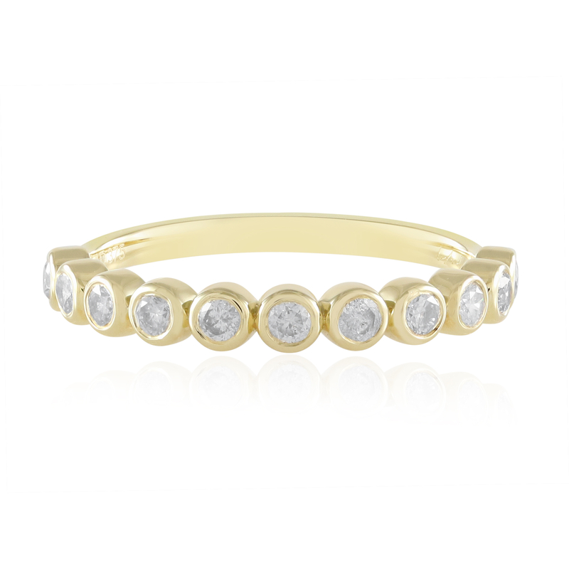 Exquisiter Diamant 375 Gold Ring, 0,347 ct