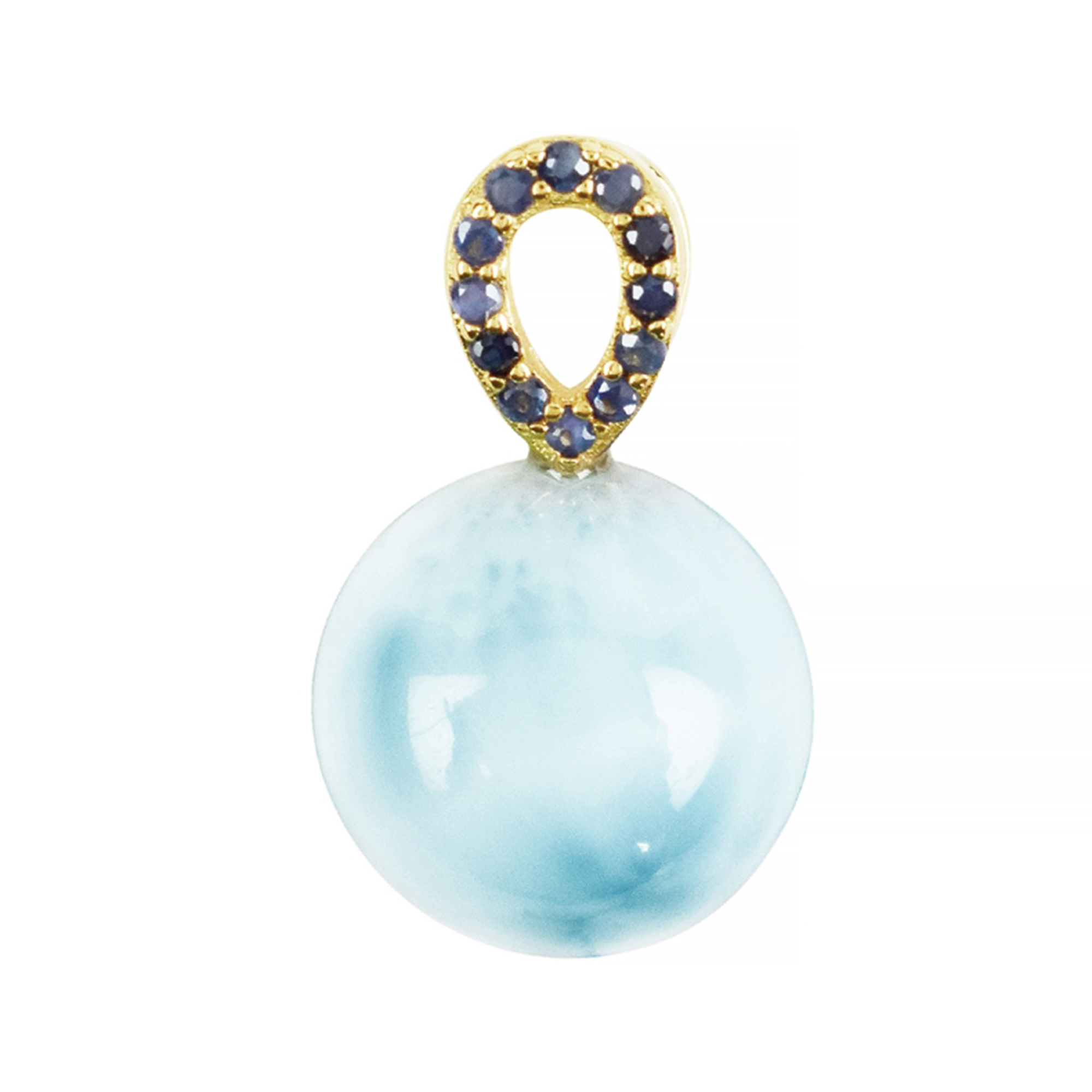 Larimar Verguld Zilver Hanger