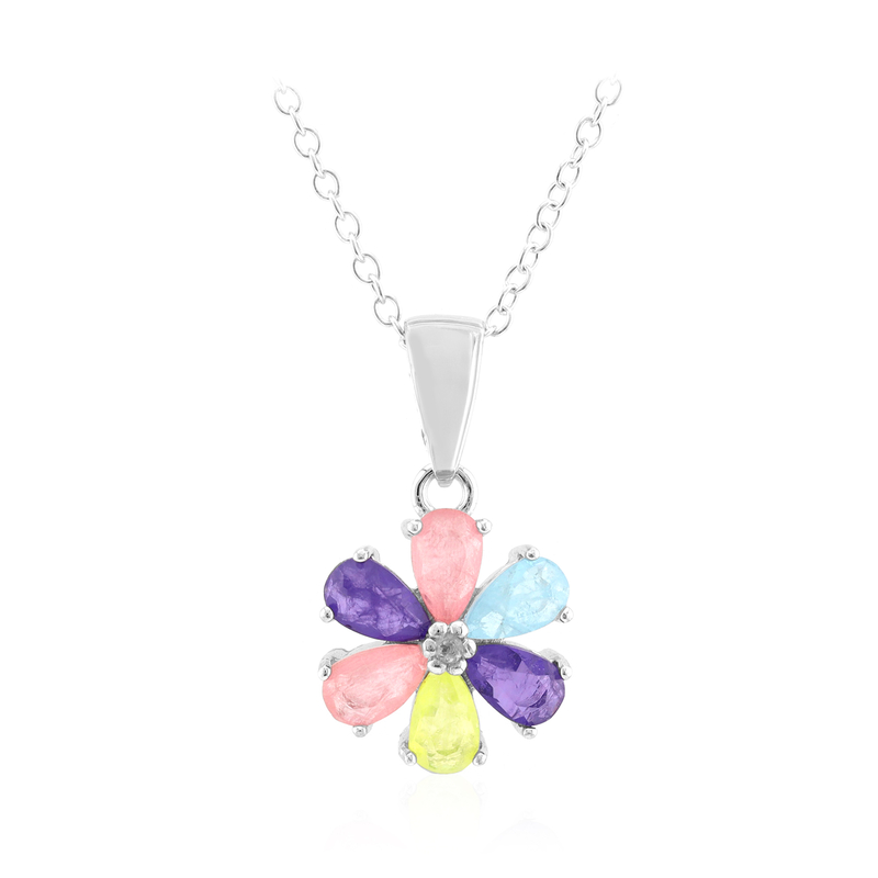 Pastel Quartz Sterling Silver Necklace