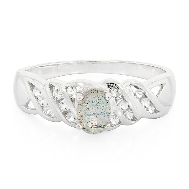 Romanian Spectrolite 925 Silver Ring, 0.516 ct