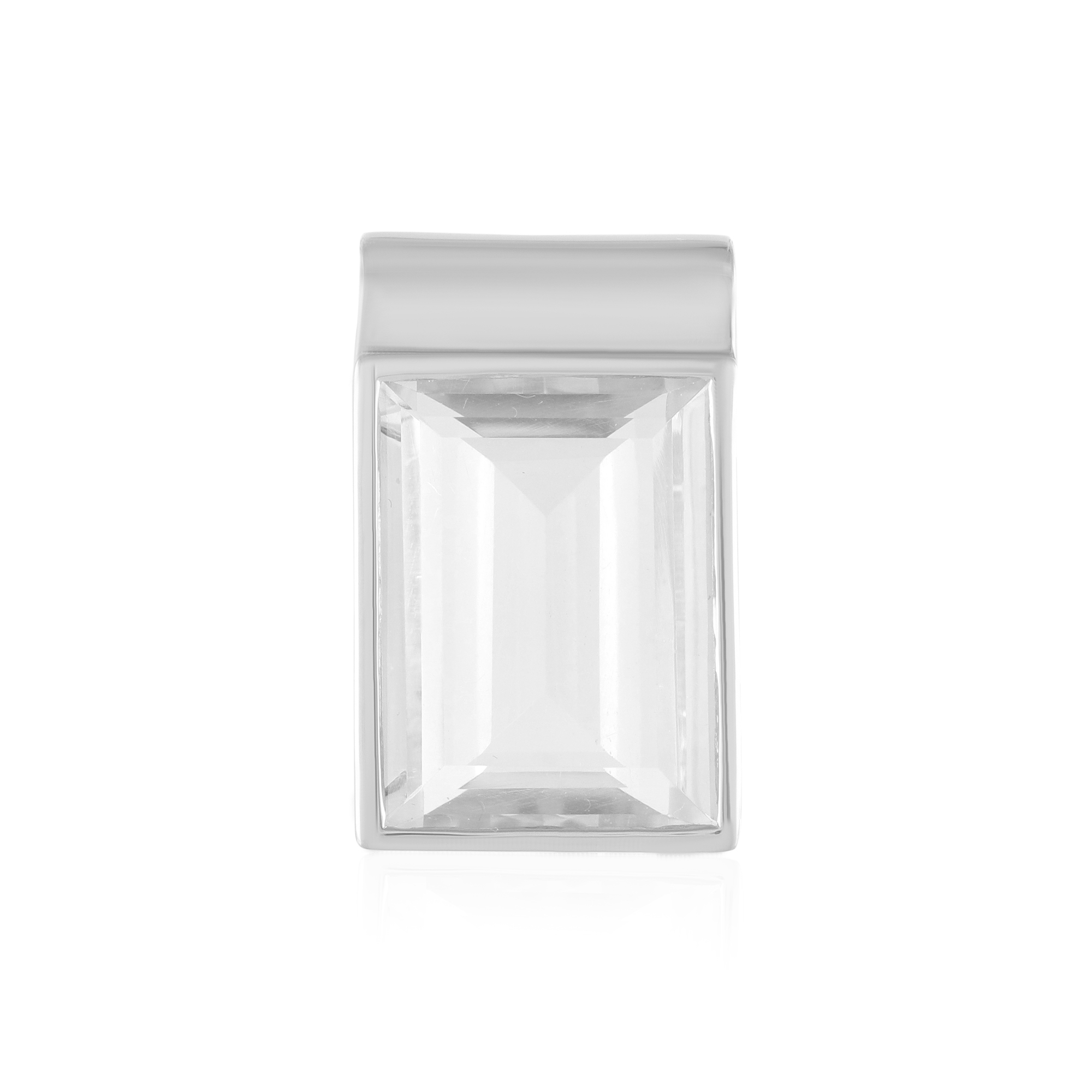 Witte Kwarts Zilver Hanger, Brazilië 15.55ct