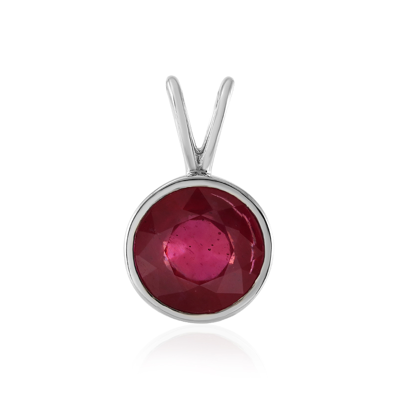 Madagaskar Bemainty Robijn hanger, 925 zilver, 3,47ct