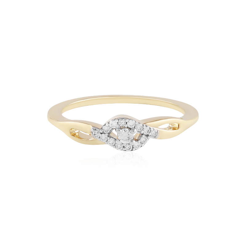 SI1 (H) Brillant-Goldring-3904QV | Juwelo Schmuck