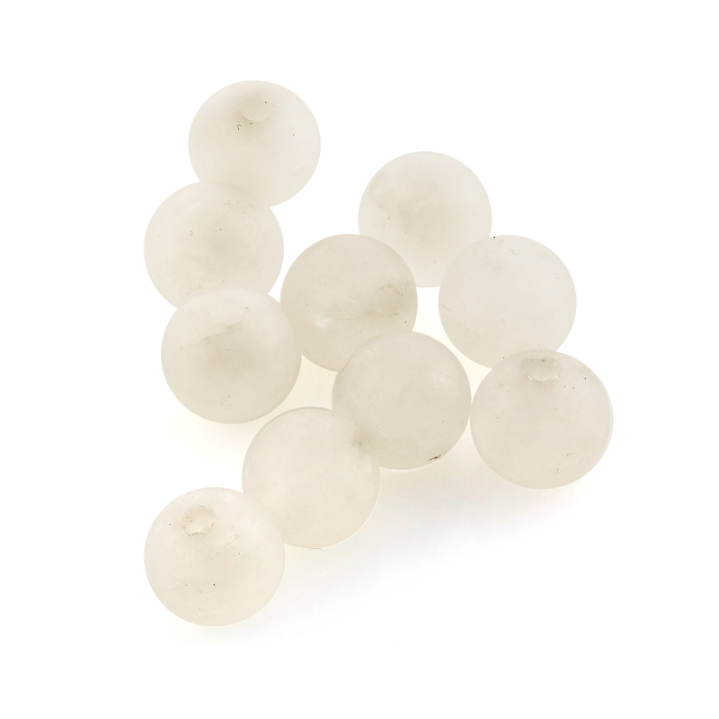 Witte Kwarts Kralen, Brazilië 73,15 ct