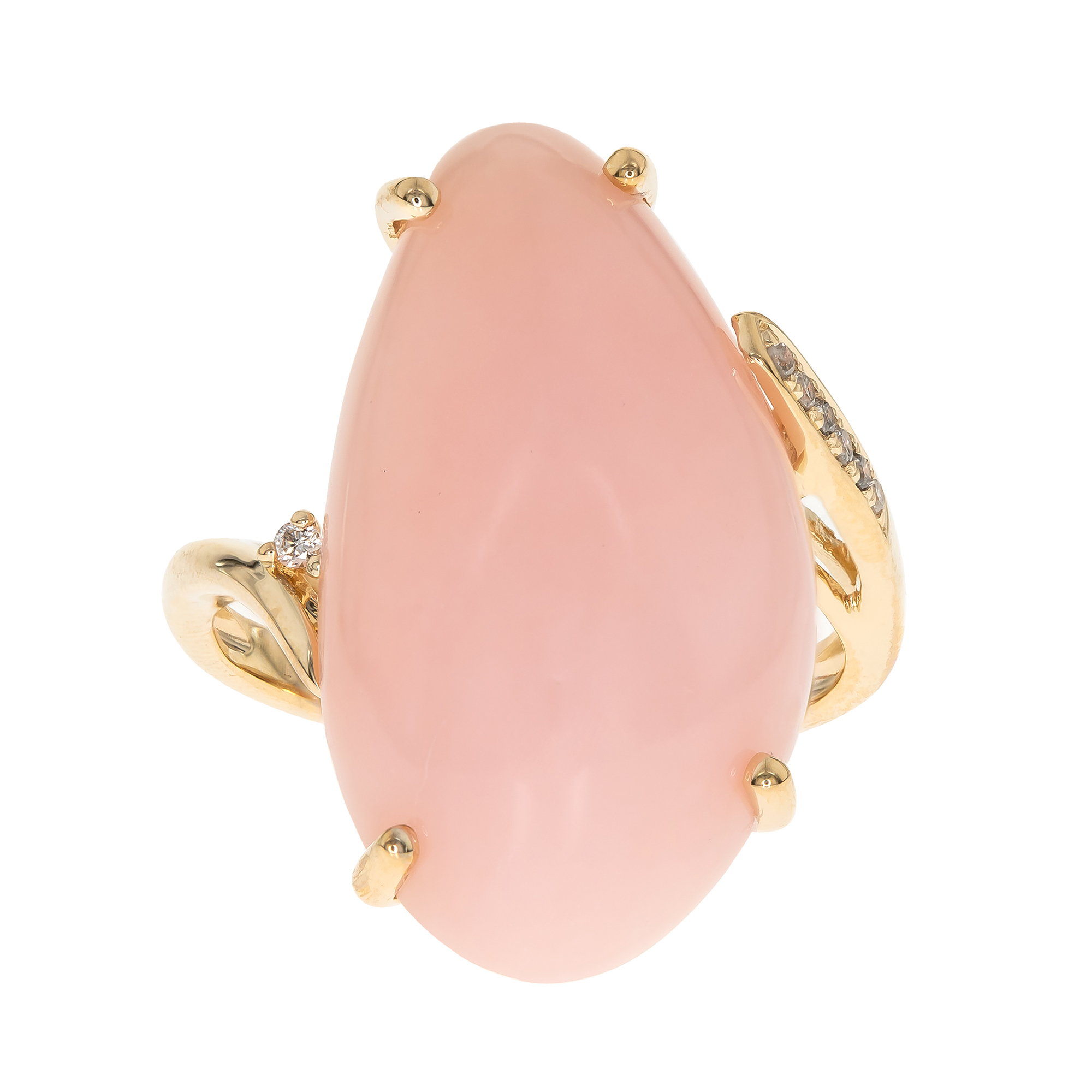 Ring van roze opaal goud, Peruaans 10.36ct