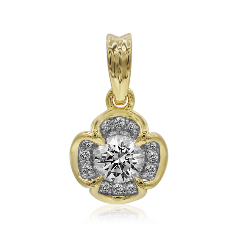 SI1 (G) Brillant-Goldanhänger (Annette)-2702AP | Juwelo Schmuck