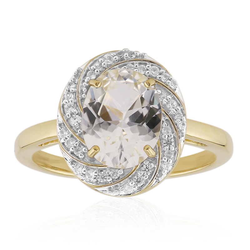 Brazilian Euclase 1.35ct Gold Ring, Yellow Gold 9x7mm