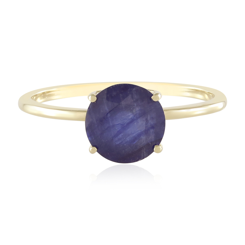 Madagaskar blauwe saffier gouden ring, 1,26 ct