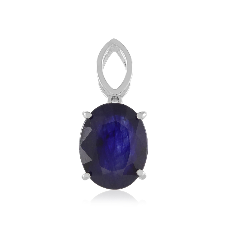 Madagaskar blauwe saffier platina hanger 3,15ct