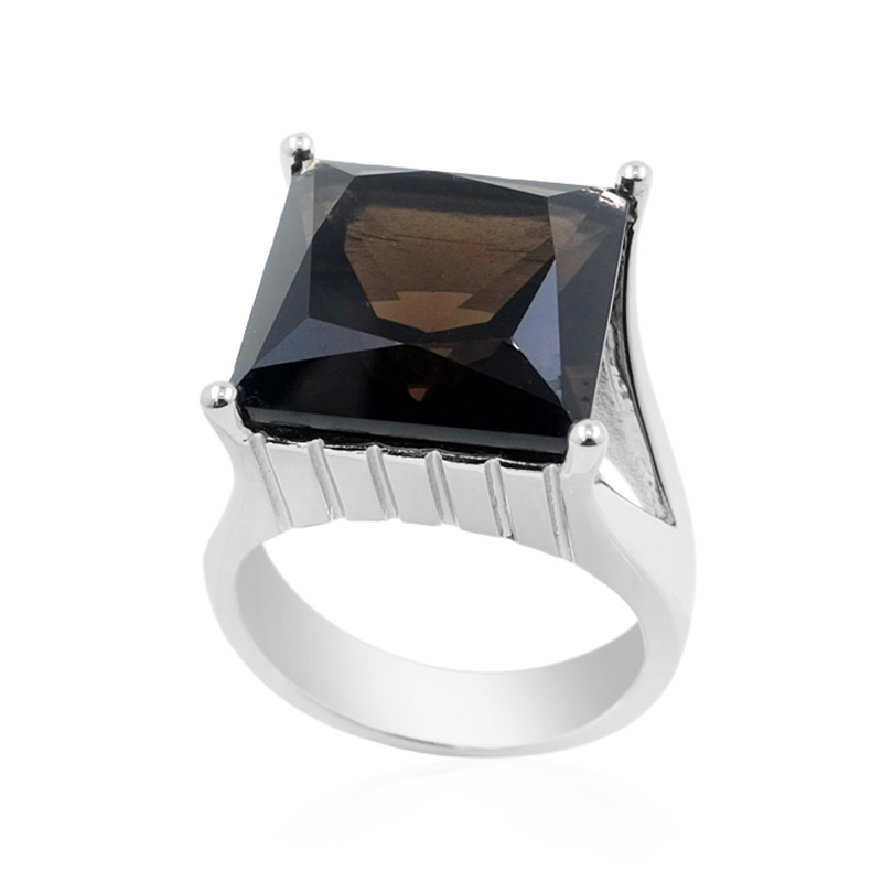 Braziliaanse Rookkwarts 925 zilveren ring, 10,53 ct