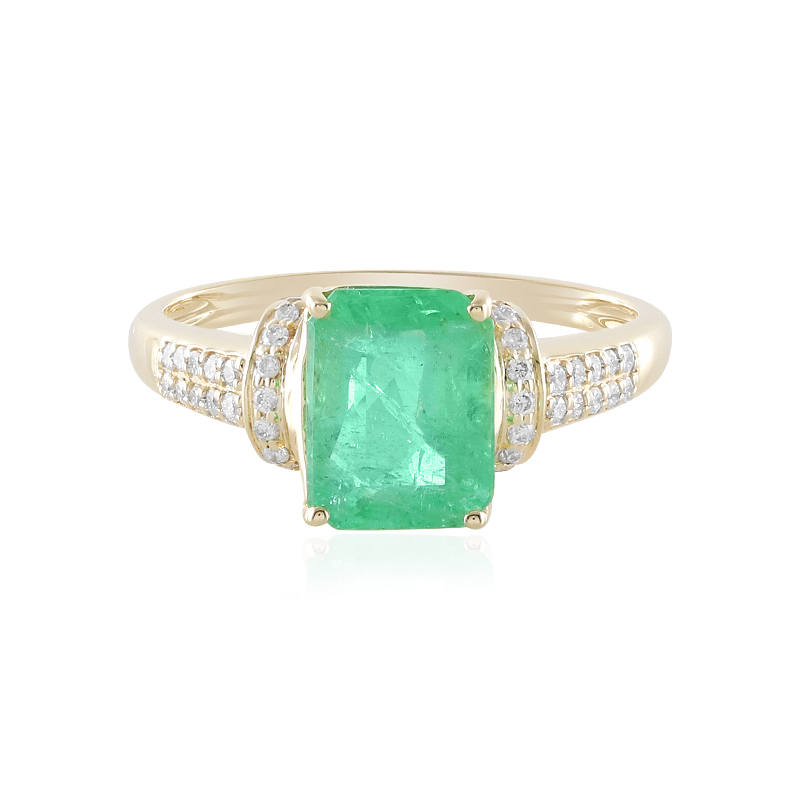 Gouden ring met een Russische smaragd (AMAYANI)-4583EF | Juwelo sieraden