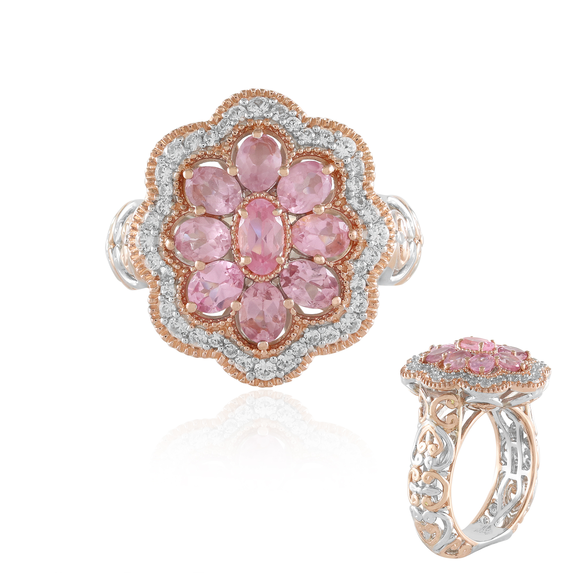 Pink Spinel Silver Ring, Tanzanian, Gems en Vogue