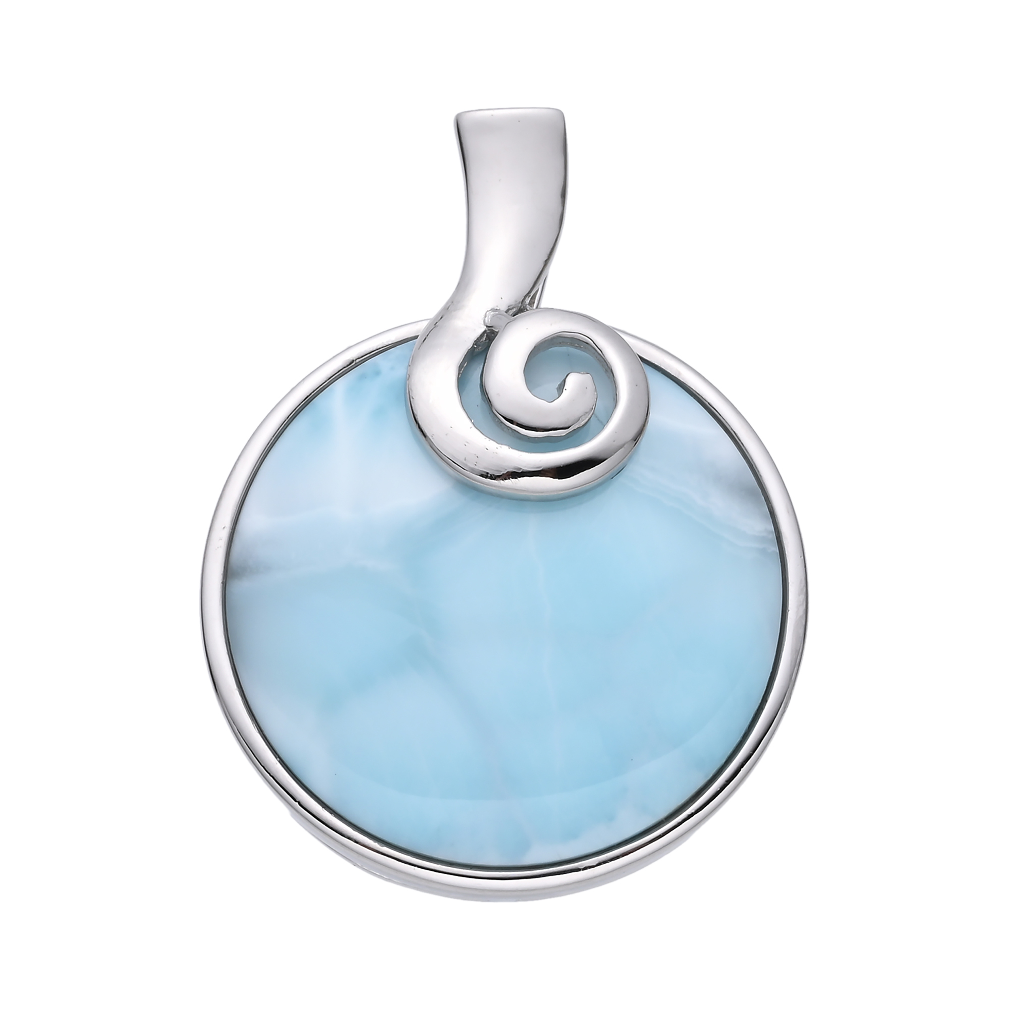Dominicaanse Larimar Sterling Zilveren Hanger