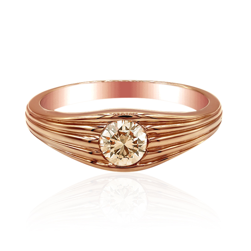 VS1 Argyle Rose de France 0,38ct 14K Gold Ring