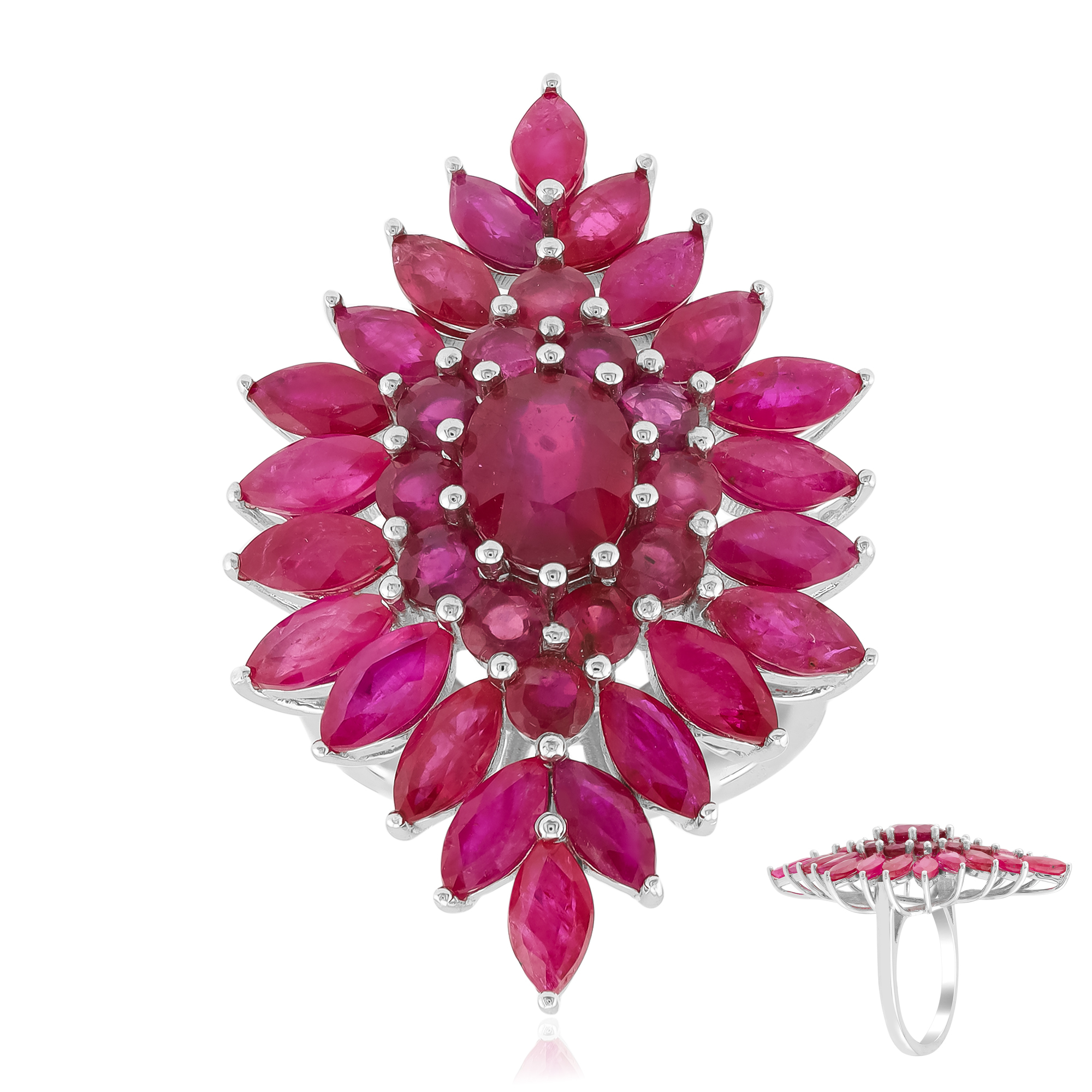 Madagascar Ruby Plated Silver Ring