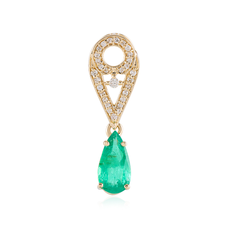 14K Russian Emerald Gold Pendant (AMAYANI)-8711XG | Juwelo