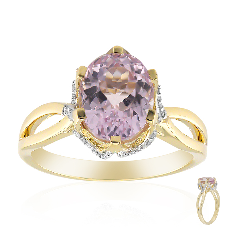 Kunziet 3.103ct gouden ring, Rifkind 1894