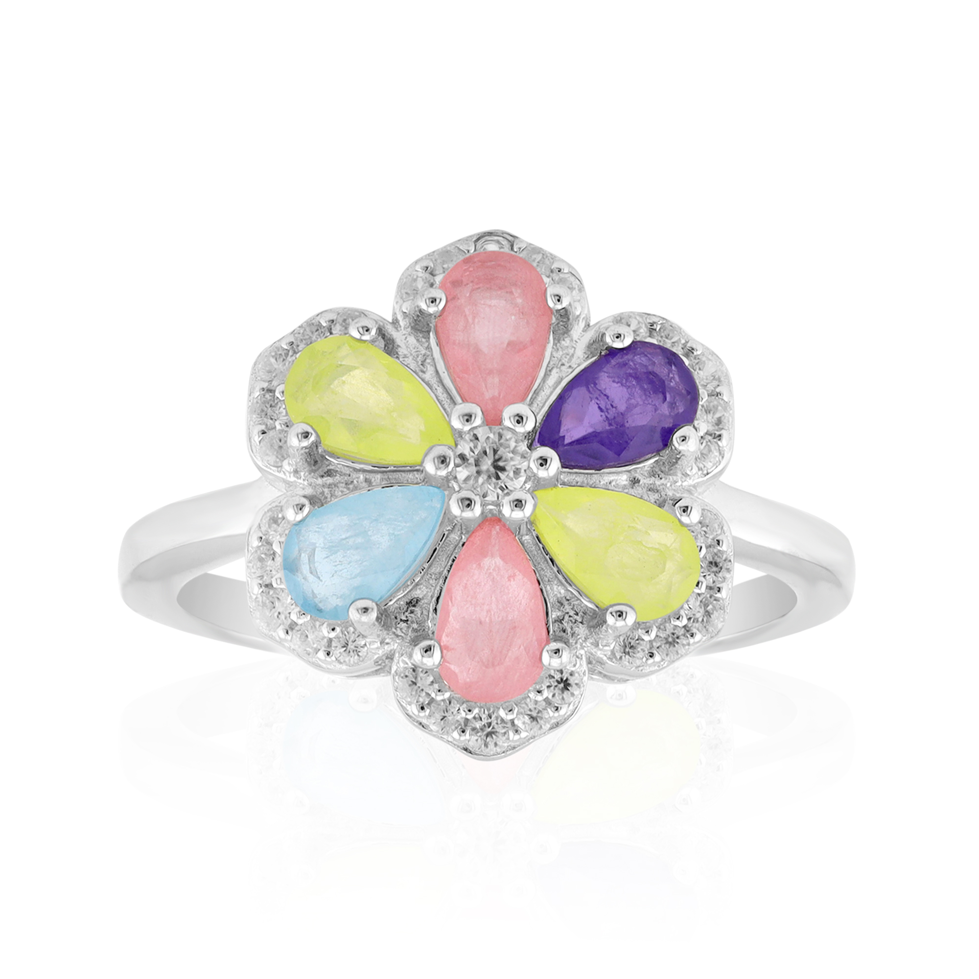 Pastel Quartz Sterling Silver Ring