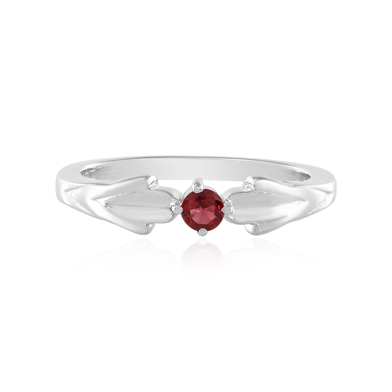 Ring van zilver met verfijnde Tanzaniaanse robijn, 0,123ct